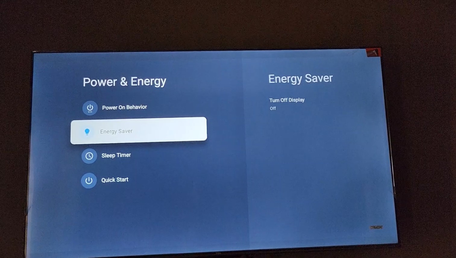 TCL TV Energy Saving Mode BlogTechTips
